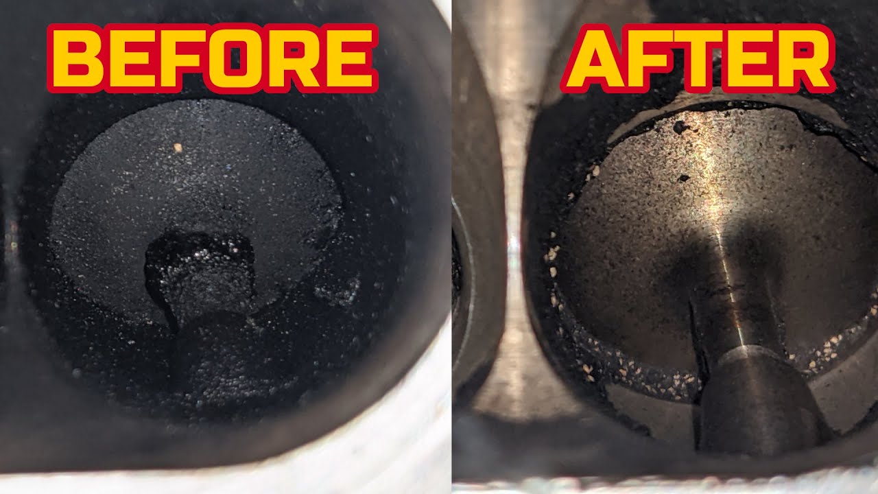 How to CLEAN FERRARI 458 INTAKE VALVES using CRUSHED WALNUT BLASTING ...