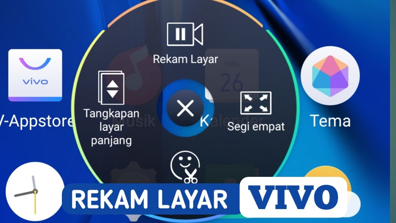 Cara setting dan rekam layar hp vivo di semua tipe - YouTube