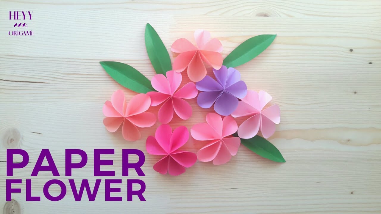 Cute Paper Flower Tutorial-1 - YouTube