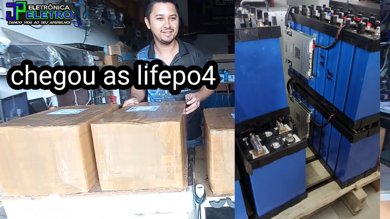 Lifepo4 no sistema solar da JP ELETRO - YouTube