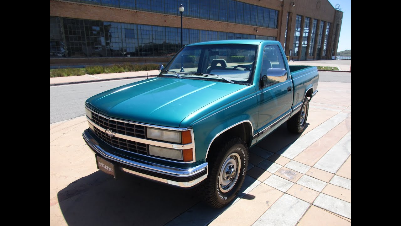 1993 Blue Chevrolet 1500 4x4 Truck Walkaround - YouTube