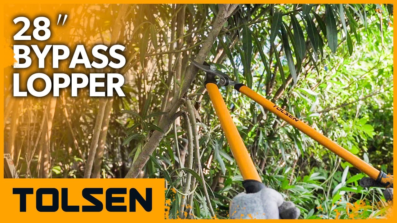 TOLSEN 28" Bypass Lopper | Tree Trimmer - YouTube