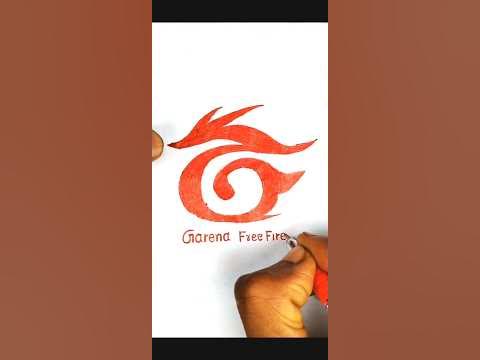 how to draw garena#garena free fire logo drawing#garena logo drawing# ...