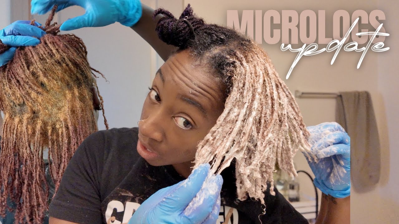 Bleaching and Coloring My Microlocs | ADIRA KALON - YouTube