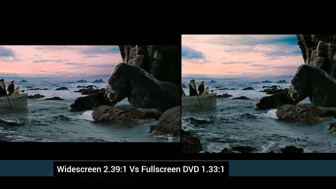 King Kong 2005 Aspect ratio comparison widescreen vs fullscreen dvd ...