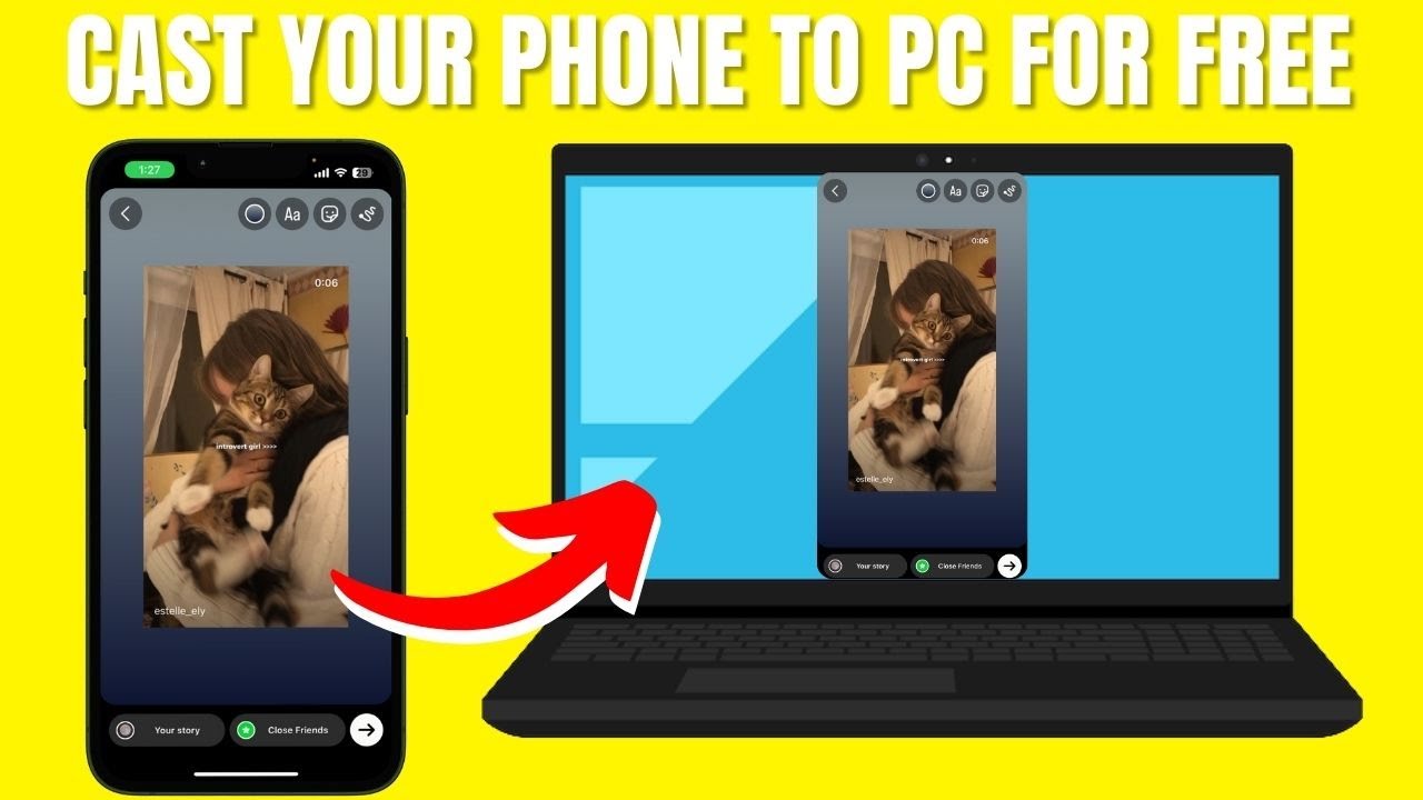 How To CAST Android Mobile Phone Screen to PC Laptop for Free - No ...