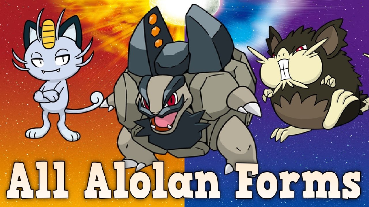 All Alolan Pokemon - Pokemon Sun and Moon - YouTube
