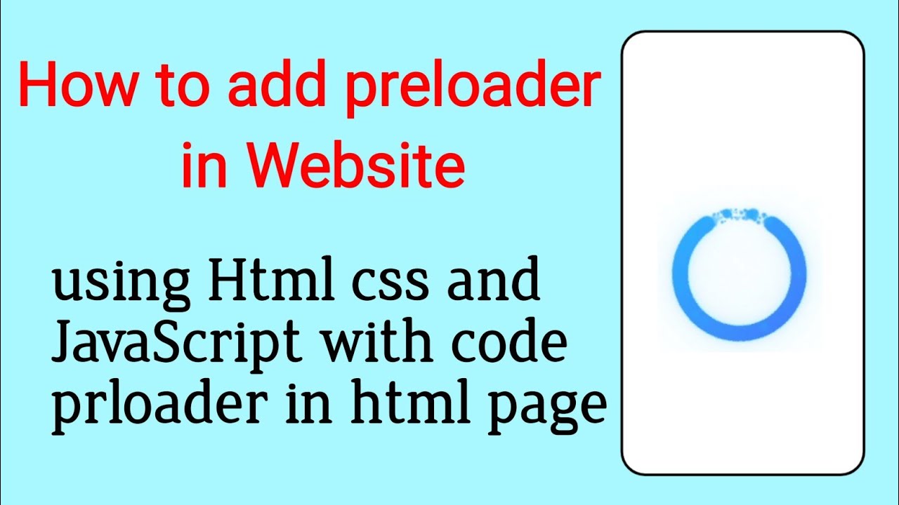 How To Add Preloader In Website Website Preloader How To Make how-to-add-preloader-in-website-website-preloader-how-to-make