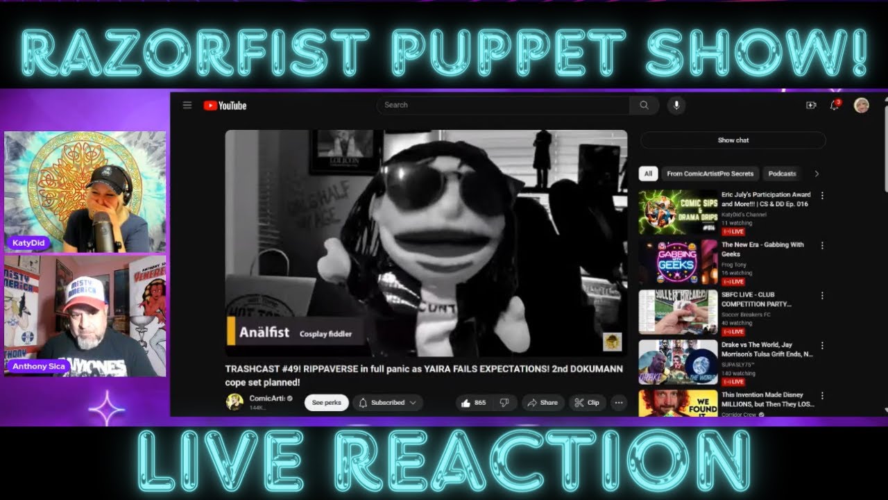 RIPPOFFVERSE'S NEW PUPPET SHOW: RAZORFIST!! | LIVE REACTION! w/ Anthony ...