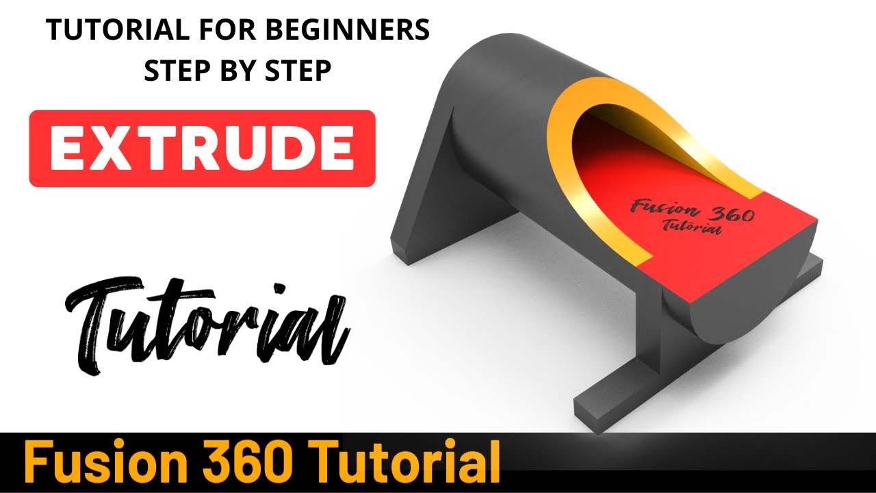 Autodesk Fusion 360 Tutorial - Extrude and Rib - YouTube
