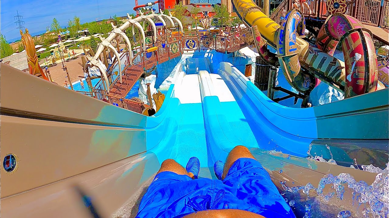 Speed Racer Slide at Rulantica Water Park - YouTube