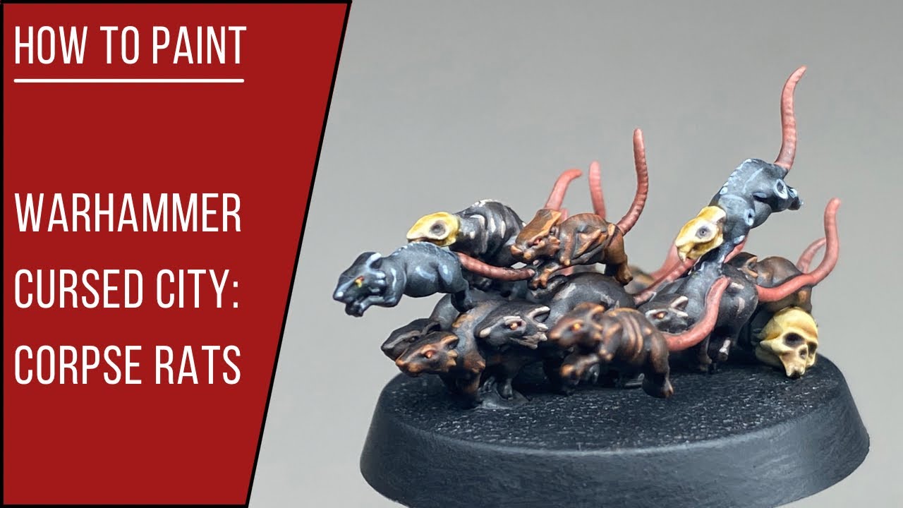 How to Paint: Warhammer Cursed City Corpse Rats - YouTube