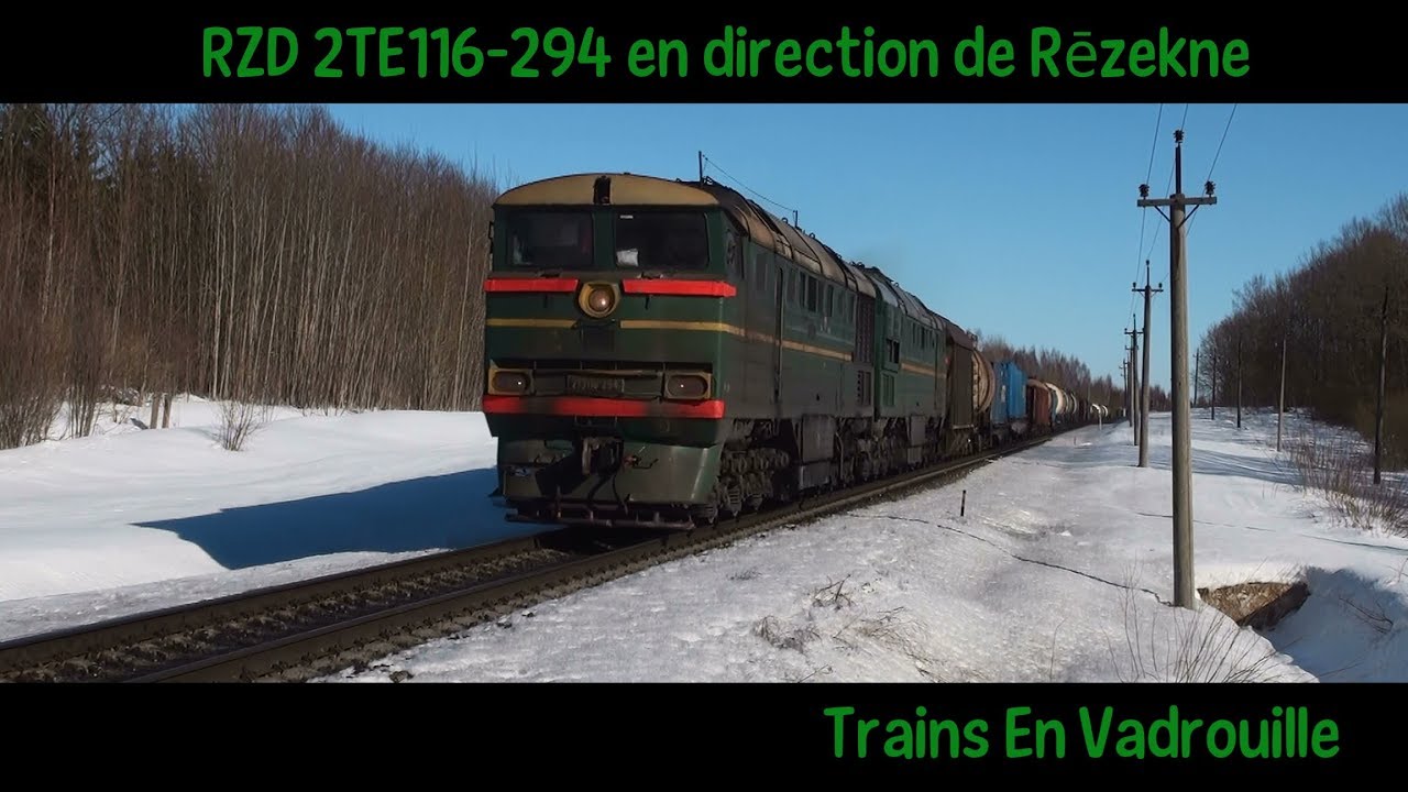 [RZD] 2TE116-294 en direction de Rēzekne - YouTube