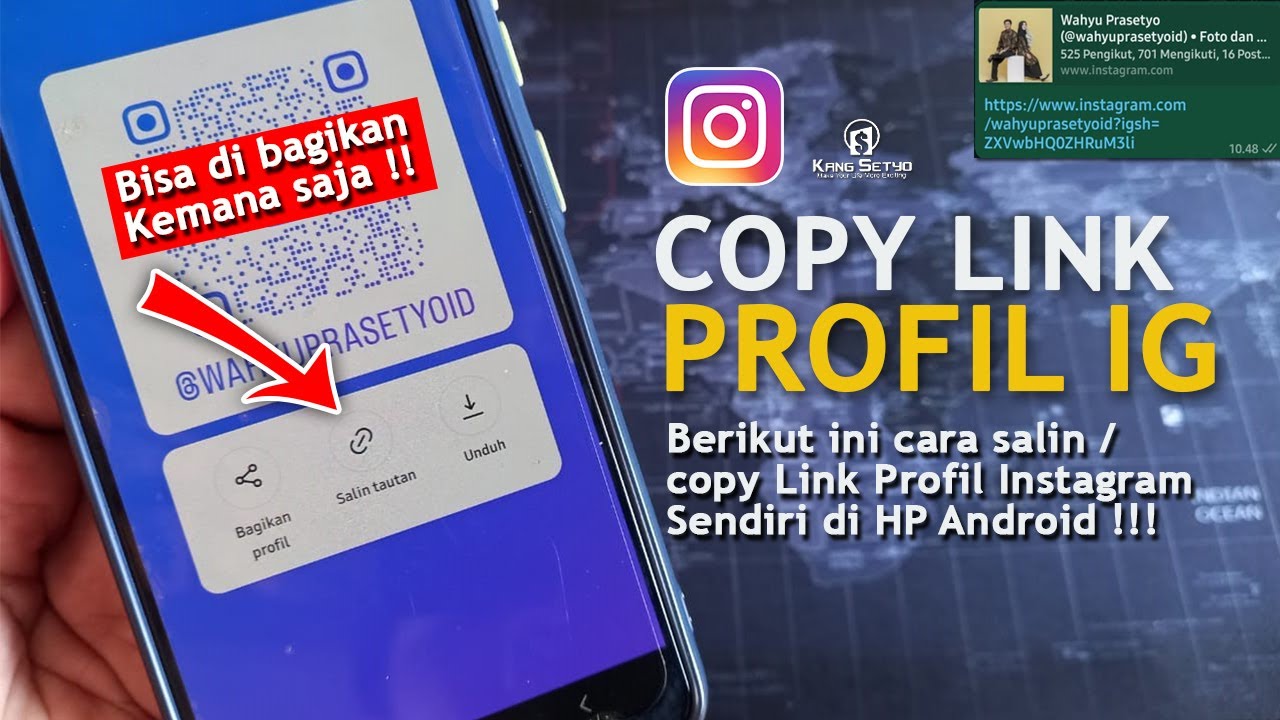 Cara Copy Link Profil Instagram Sendiri di Hp Android - YouTube