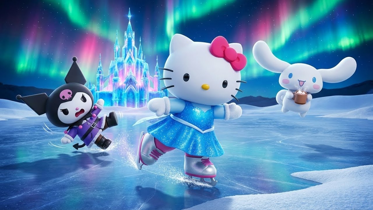 Kuromi Tries Ice Skating ⛸️🤣 It Didn't End Well! | Hello Kitty ...