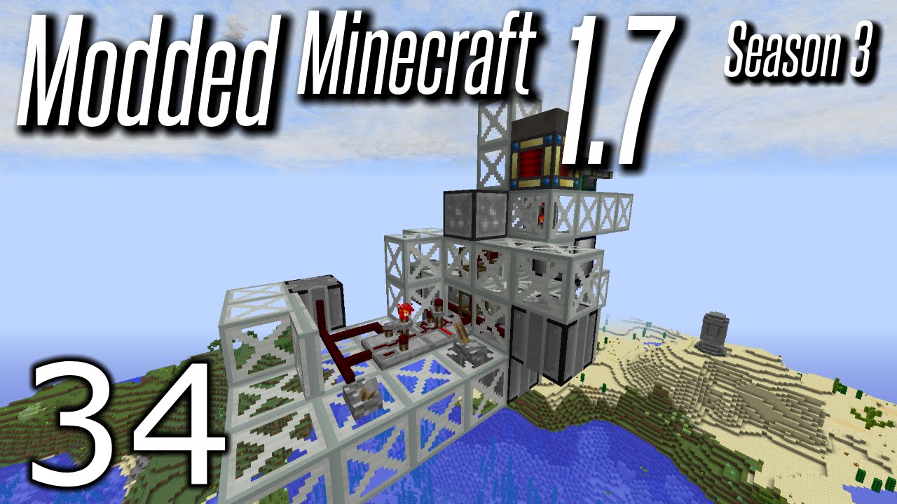 Modded Minecraft 1.7 - S3E34 - Funky Locomotion Bridge Builder - YouTube