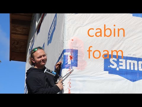 Doing the foam on a Alaskan cabin - YouTube