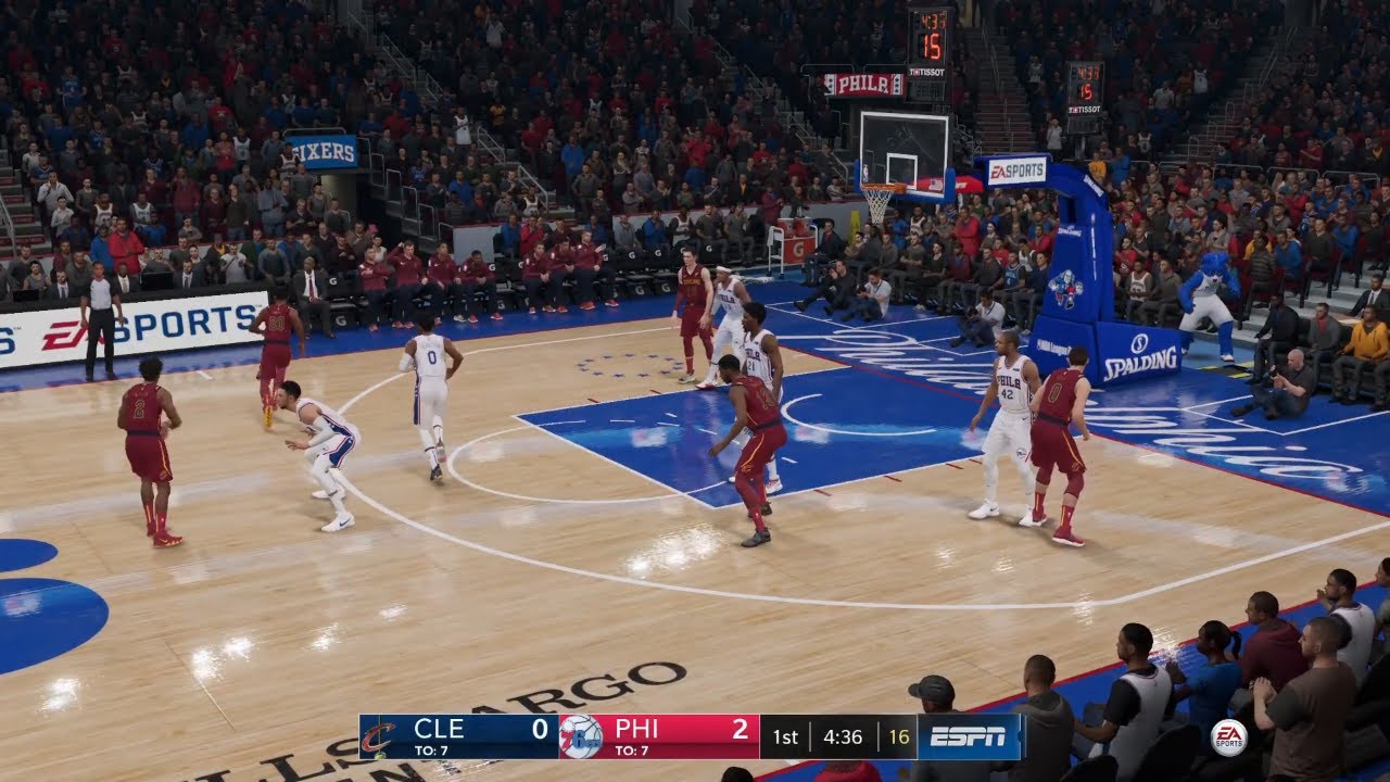 NBA Live 19 Gameplay Philadelphia 76ers vs Cleveland Cavaliers - YouTube
