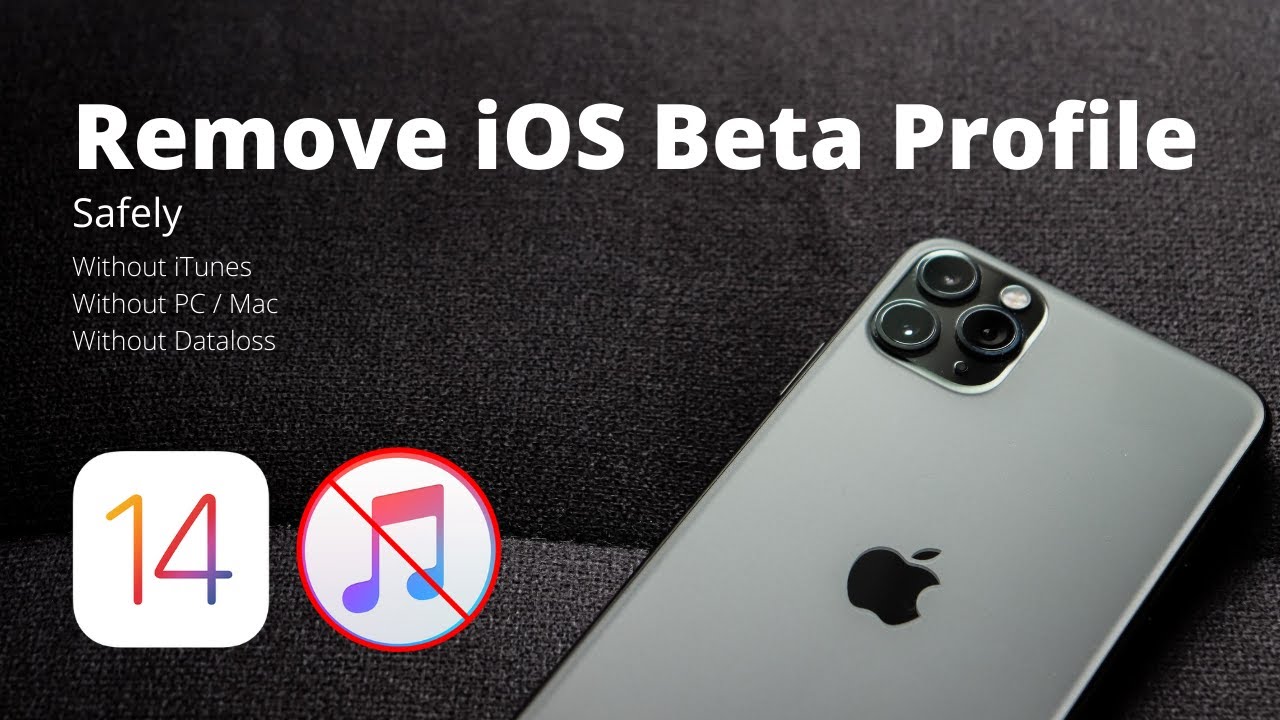 Remove iOS 14 beta profile and update to stable updates without iTunes ...