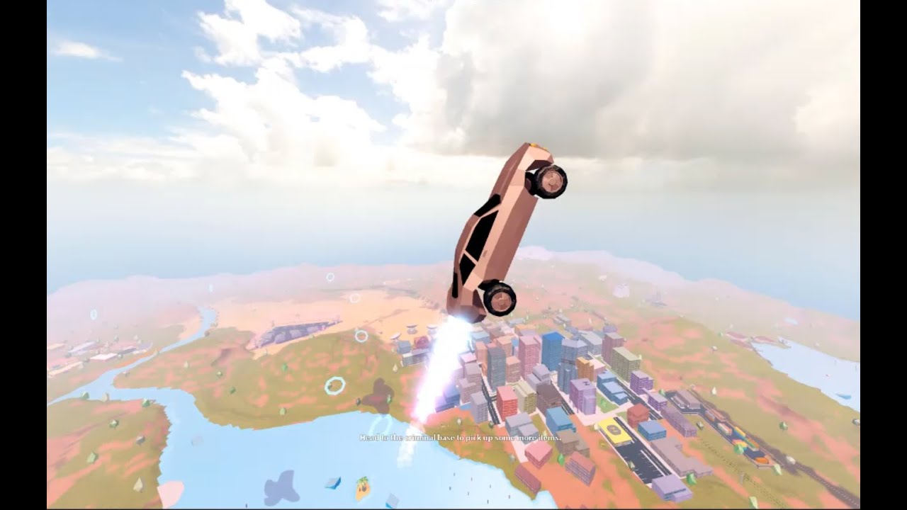 Flying car in Jail break Roblox - YouTube