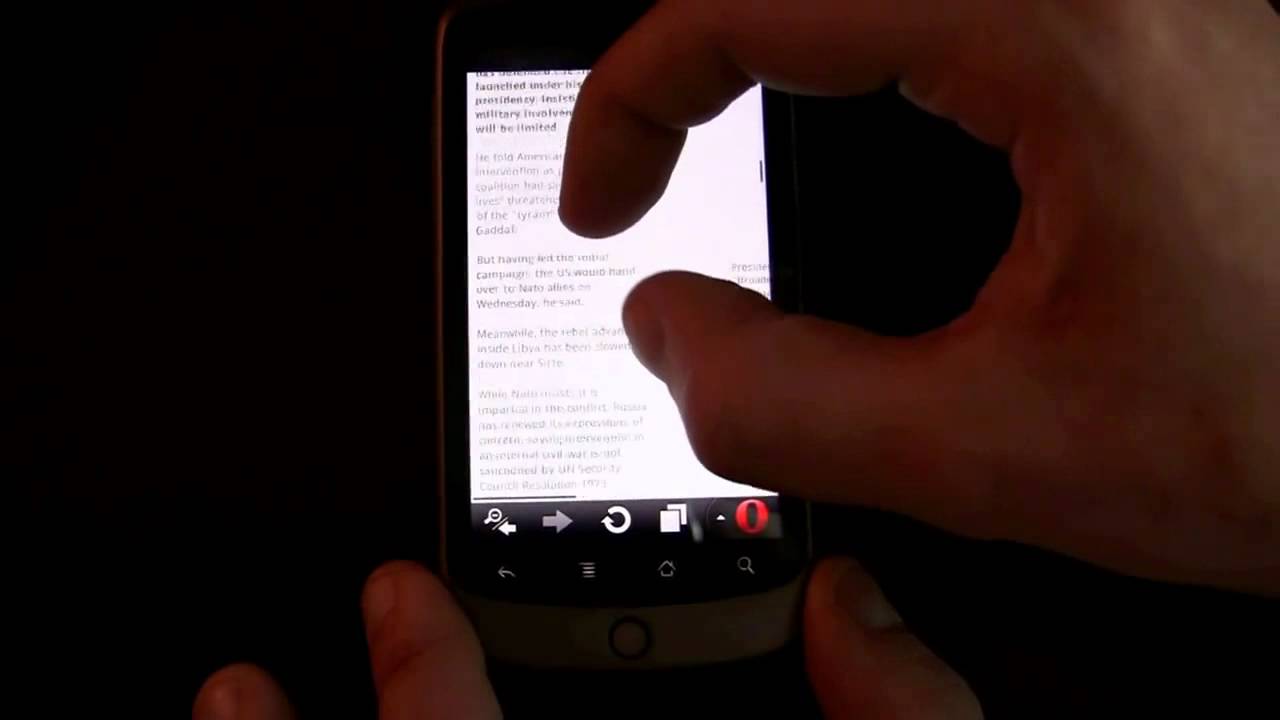 Opera Mobile 11 for Android Walk Through & Demo - YouTube