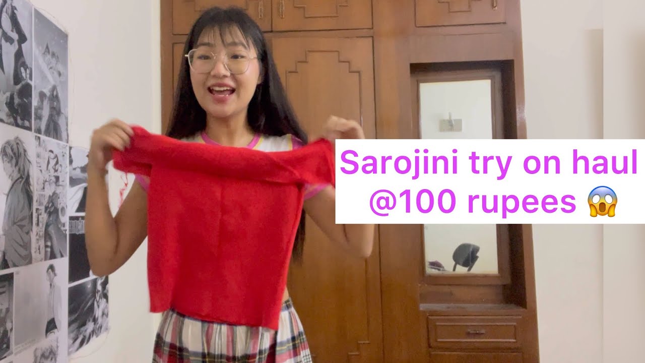 SAROJINI TRY on HAUL . ₹100 item 😍 spring summer 2024 Veronica Awungshi ...