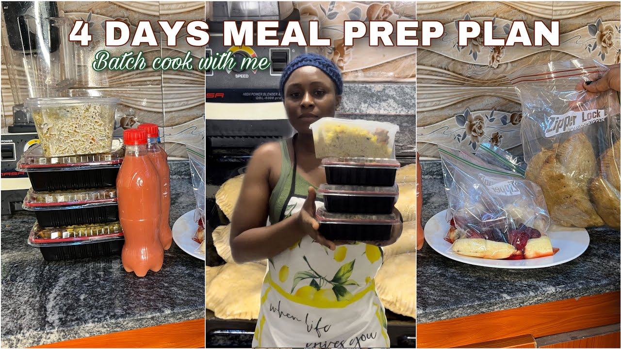 4 days meal prep plan + batch cooking | baking pies, cooking fried rice ...