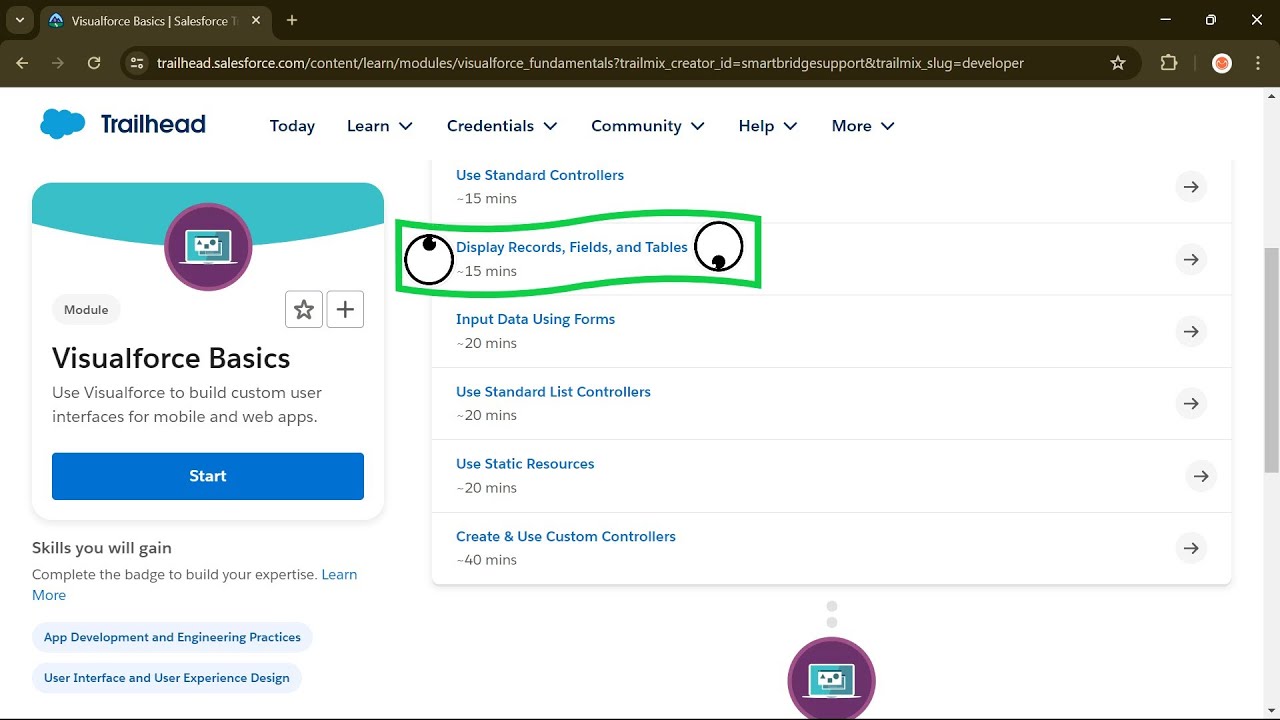 Display Records Fields And Tables Visualforce Basics Salesforce Virtual Internship 2024 7459