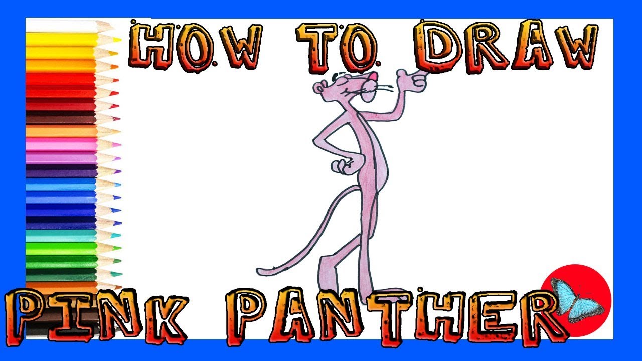 How To Draw Pink Panther |Coloring and Drawing for Kids - YouTube