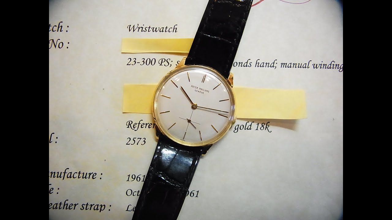 パテックフィリップ カラトラバ Ref.2573/2 1961年製 - YouTube