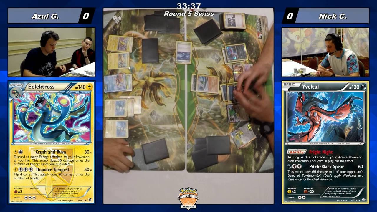 Pokemon TCG 2016 MA Regionals - Azul G. (Eelektrik) vs Nick C. (Dark ...