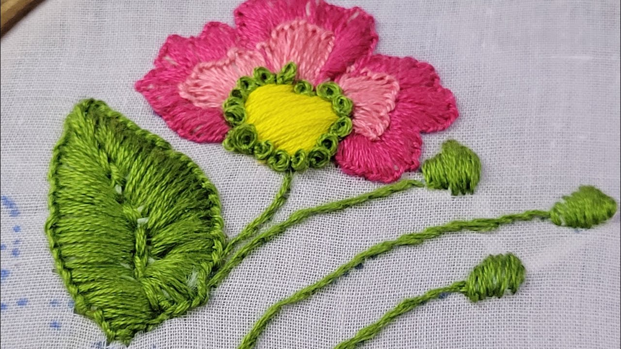 How to do 3D Embroidery Button Hole Stitch (the perfect beginner's ...