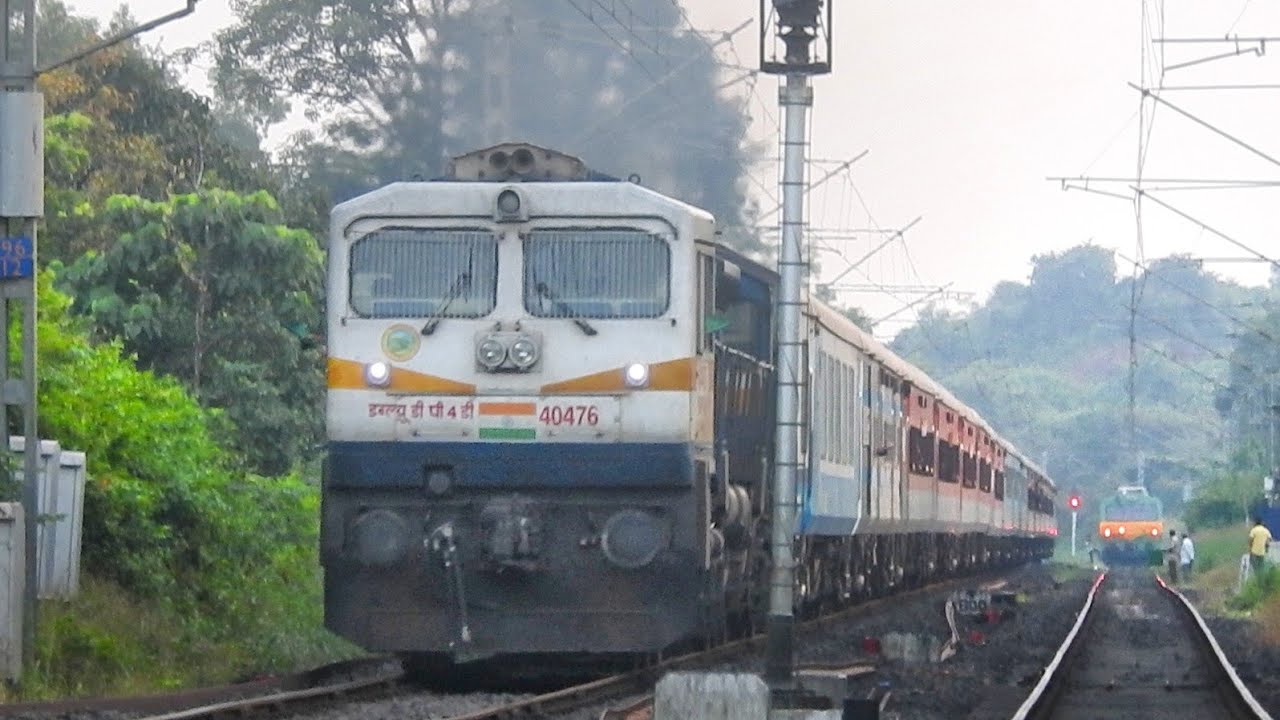 WDP-4D With 12051 Madgaon- MUMBAU CSMT JanShatabdi Express accelerating ...