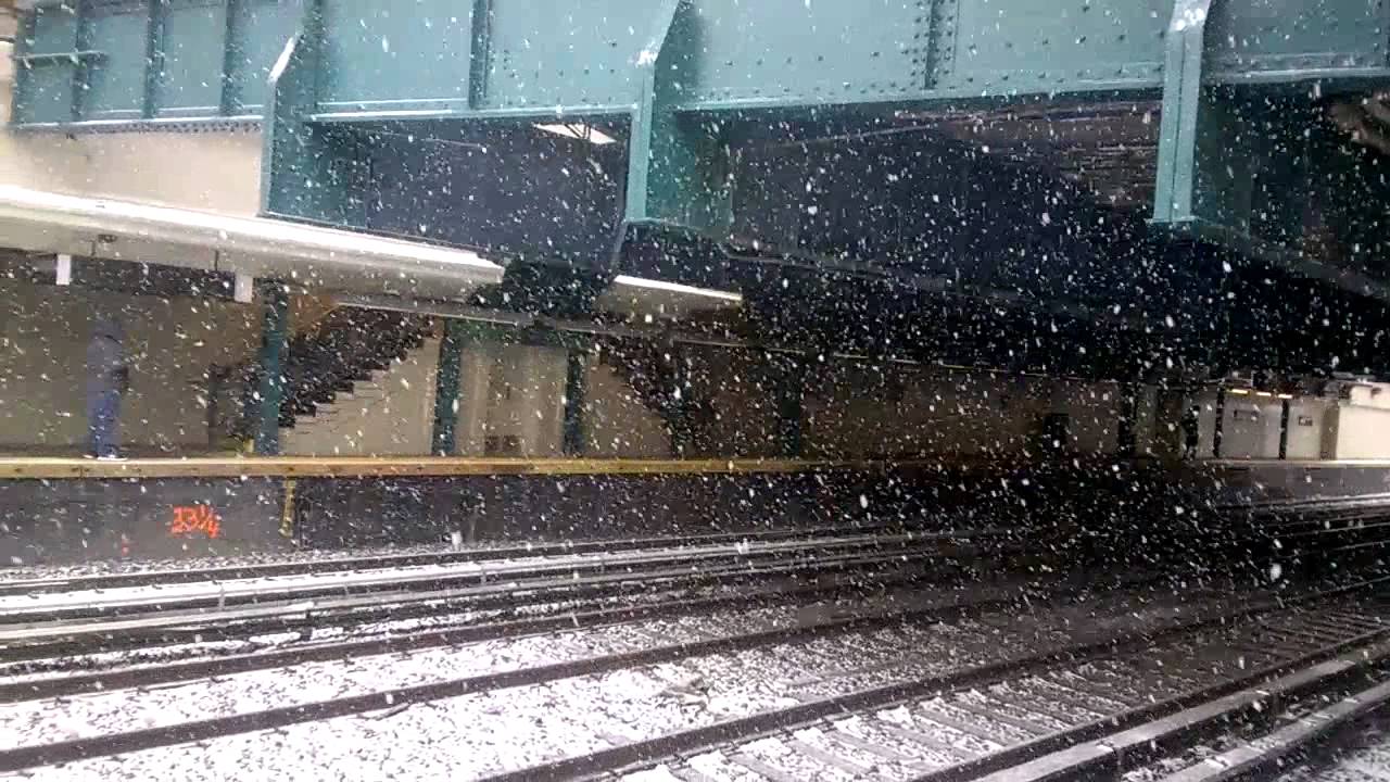 New York City Snowfall and MTA Train Track 2015 - YouTube
