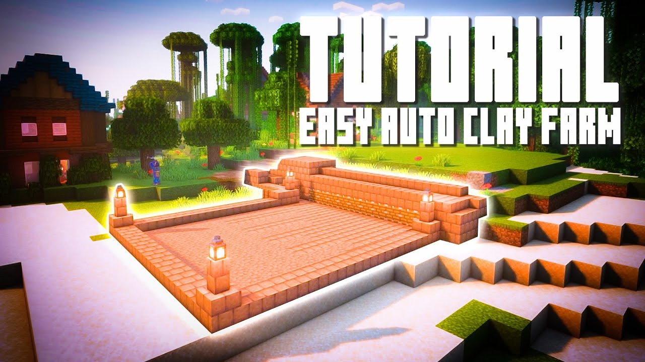 Minecraft Tutorial EASY Auto Clay and Mud Farm - YouTube
