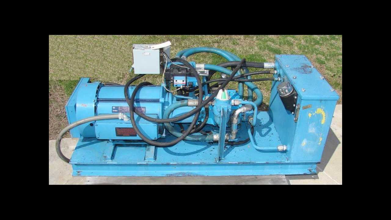 Vickers 15 hp hydraulic power unit. Model 65-5M1W-23-R - YouTube
