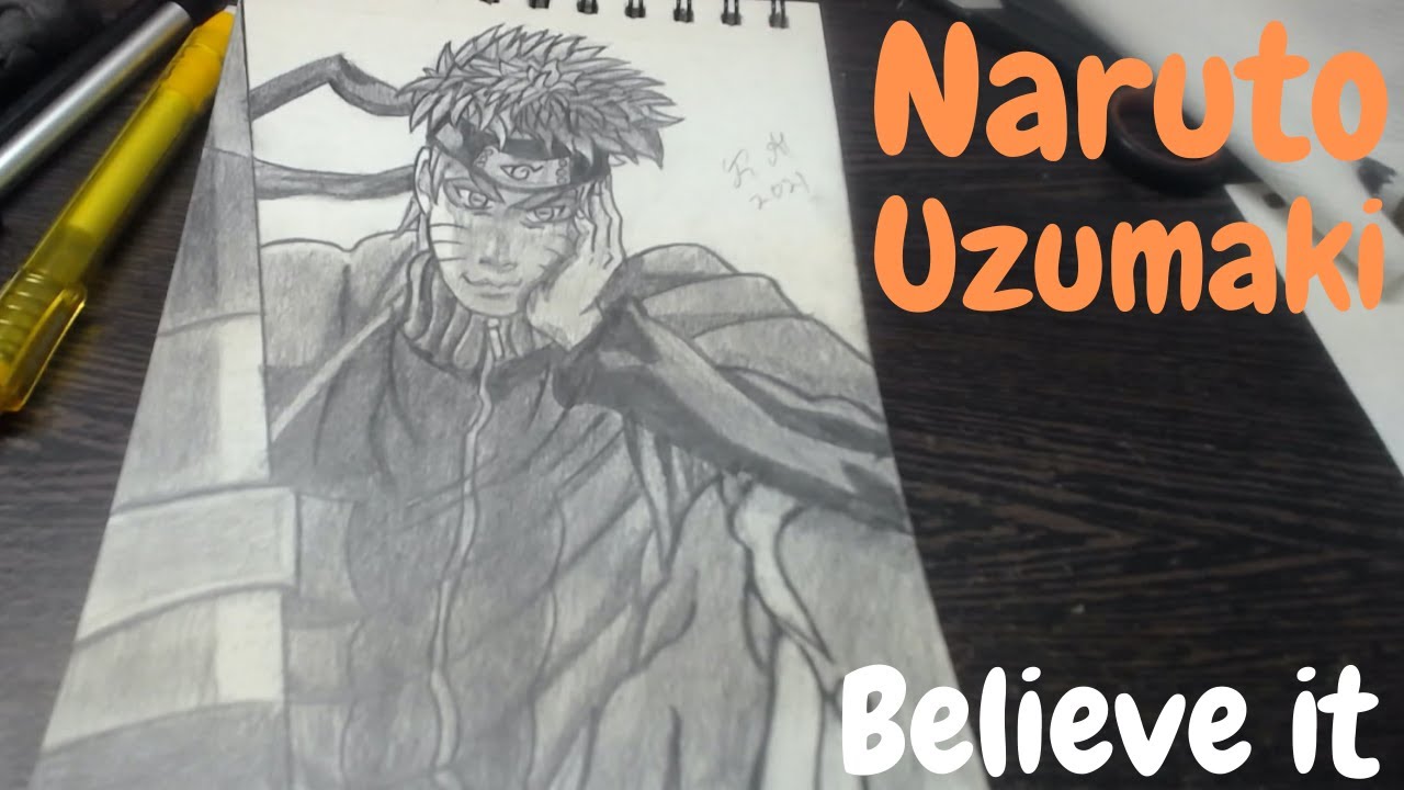 Drawing Naruto Uzumaki (Believe it ,dattebayo) - YouTube
