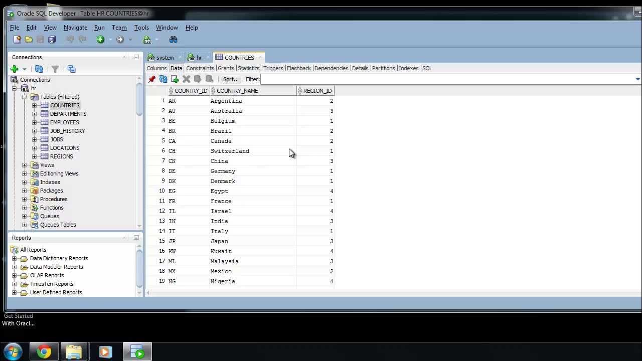 Accessing Oracle HR schema : sqlvids - YouTube