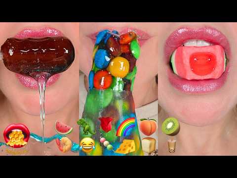 Satisfying ASMR Mukbang Eating  Emoji Food