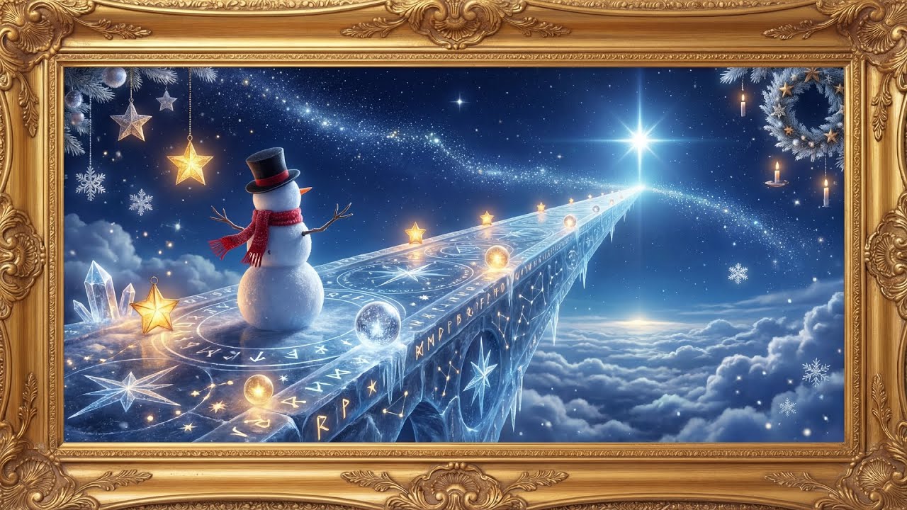 Bridge to Eternity | Snowman’s Christmas Journey | 4K Christmas TV Art ...