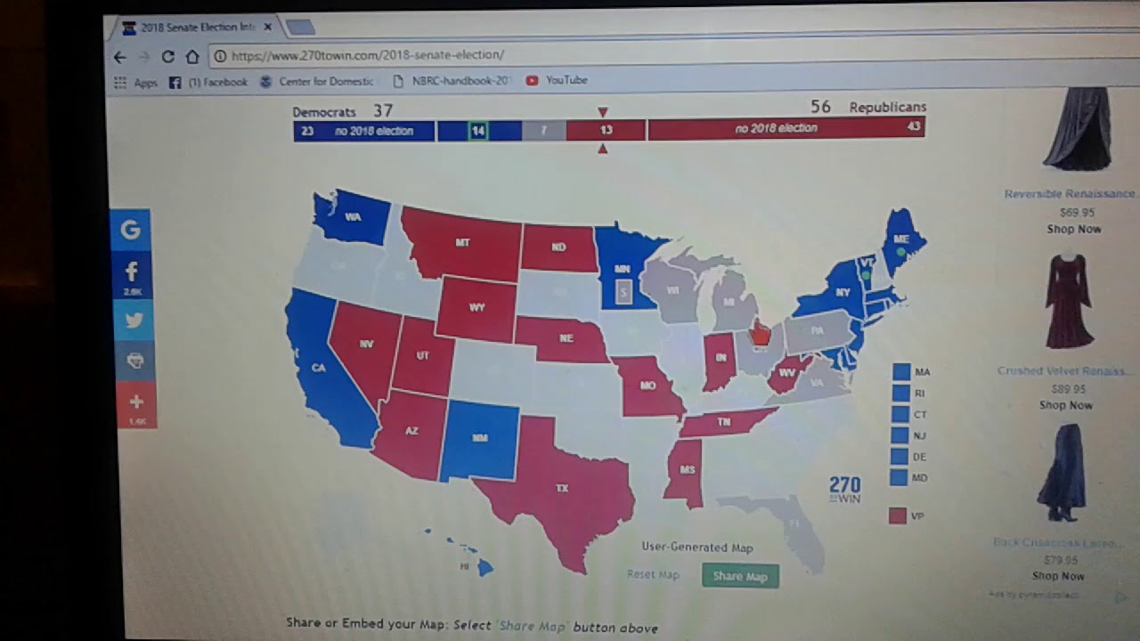 2018 Midterm Senate Elections Prediction(Republican Supermajority ...