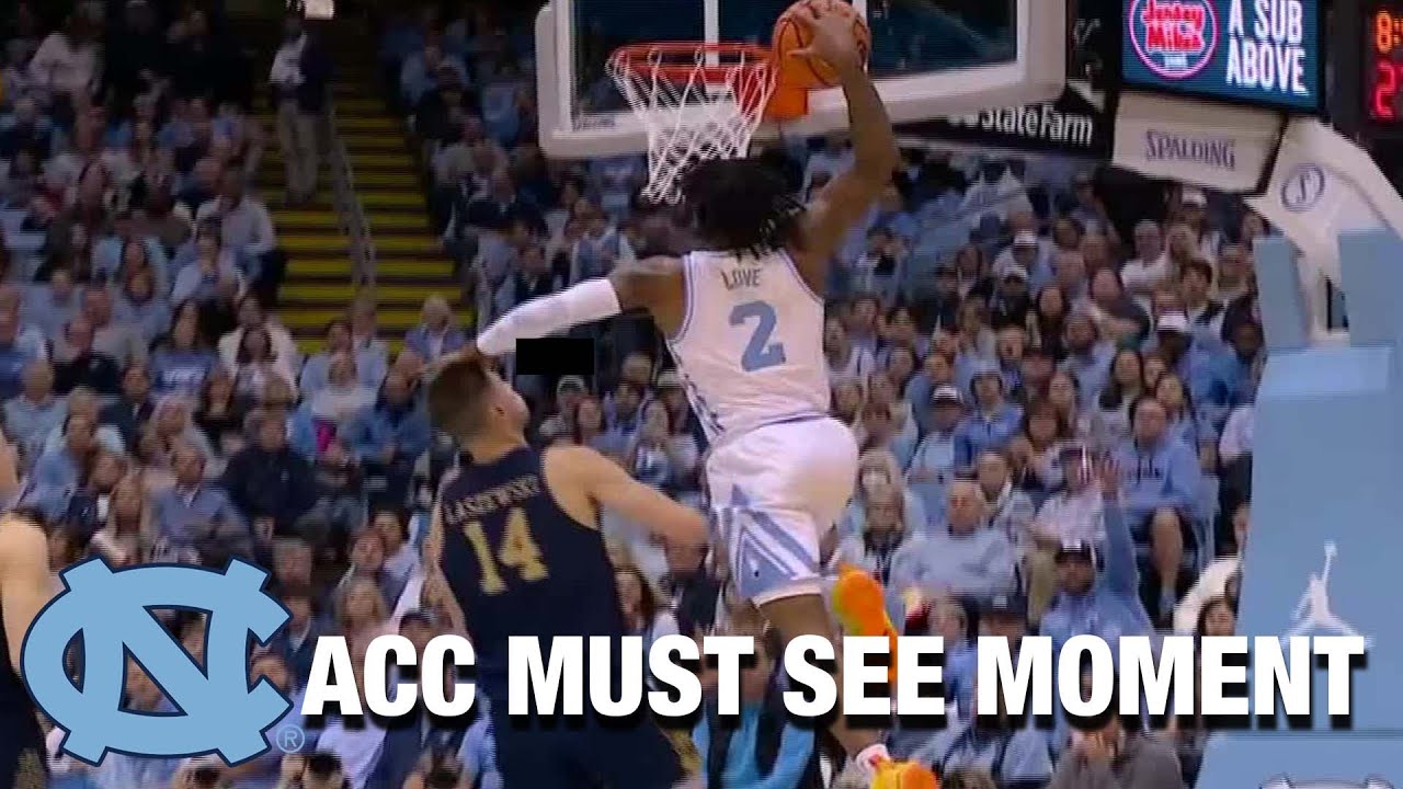 UNC's Caleb Love Shows None On Steal & Duke | ACC Must See Moment - YouTube
