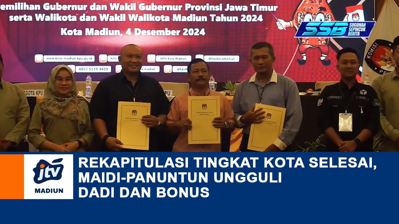 KOTA MADIUN - Rekapitulasi Tingkat Kota Selesai, Maidi-Panuntun Ungguli ...