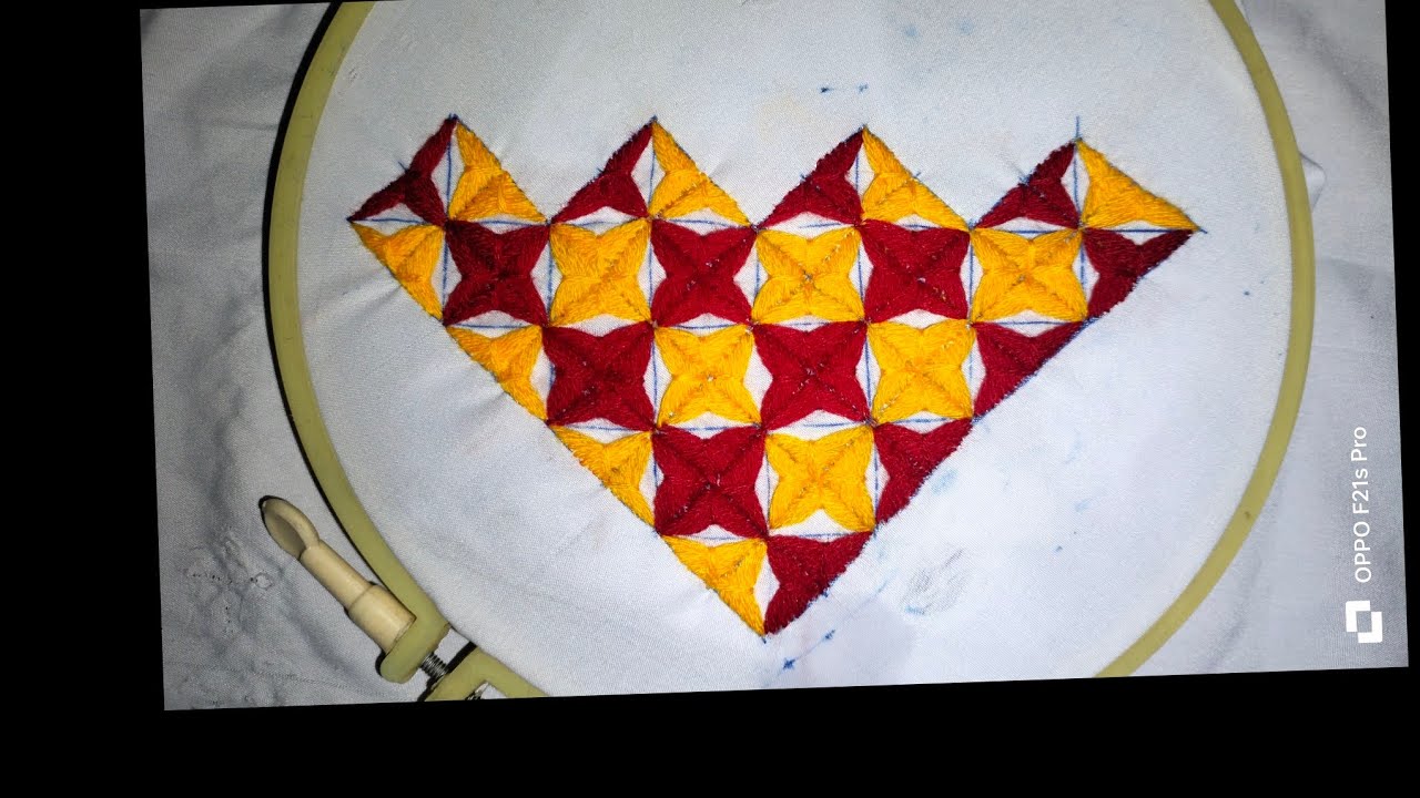Tablecloth Bedsheet Corner Embroidery Design - YouTube