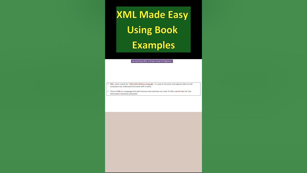 XML Made Easy Using Book Examples. #shorts - YouTube