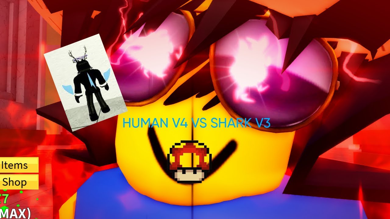 Human v4 vs Shark v3! (in blox fruits) - YouTube