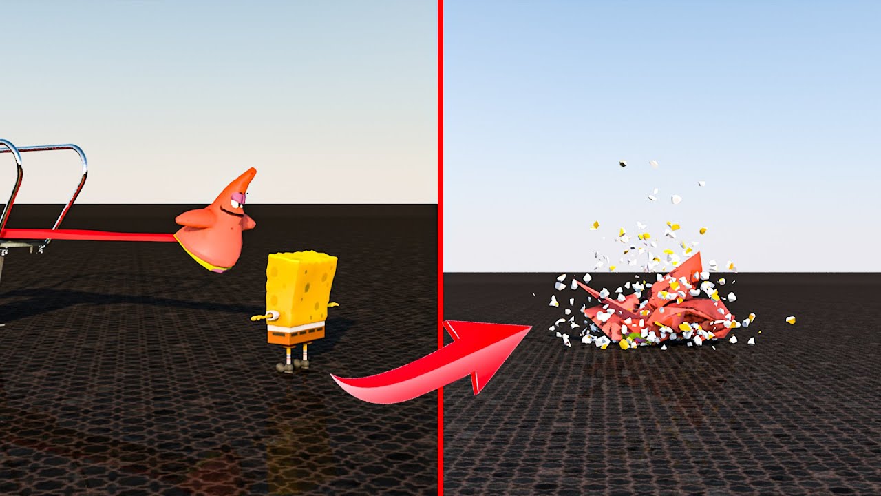 Spongebob Squarepants Getting Smashed Over and Over! - YouTube