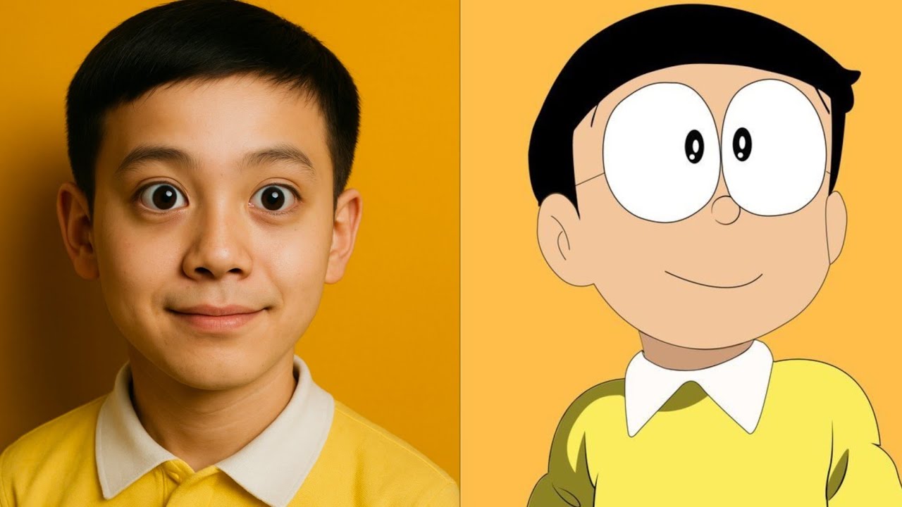 Title:Doraemon Characters In Real Life | Fan-Made Transformation | Just ...