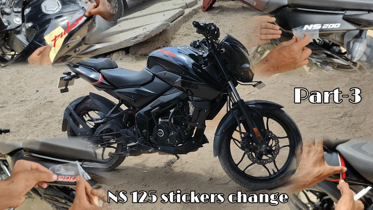 NS 125 modified full graphics white red colour main ll Part-3 ll - YouTube