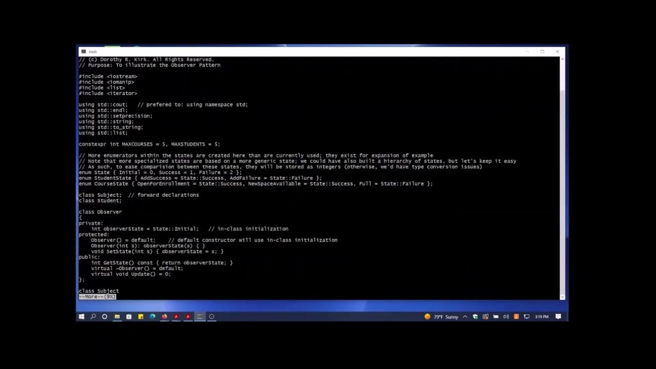 Deciphering Object-Oriented Programming with C++ | 16. Using the Observer Pattern - YouTube